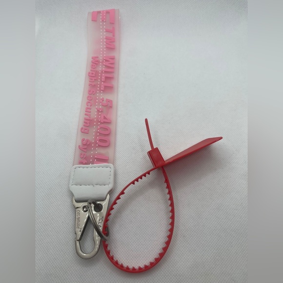 Off-White | Accessories | Offwhite Keychain Pink And Clear Nwt | Poshmark
